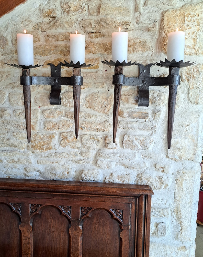 Pair of Magnificent, Large, Antique, French, Gothic, Medieval Style ...