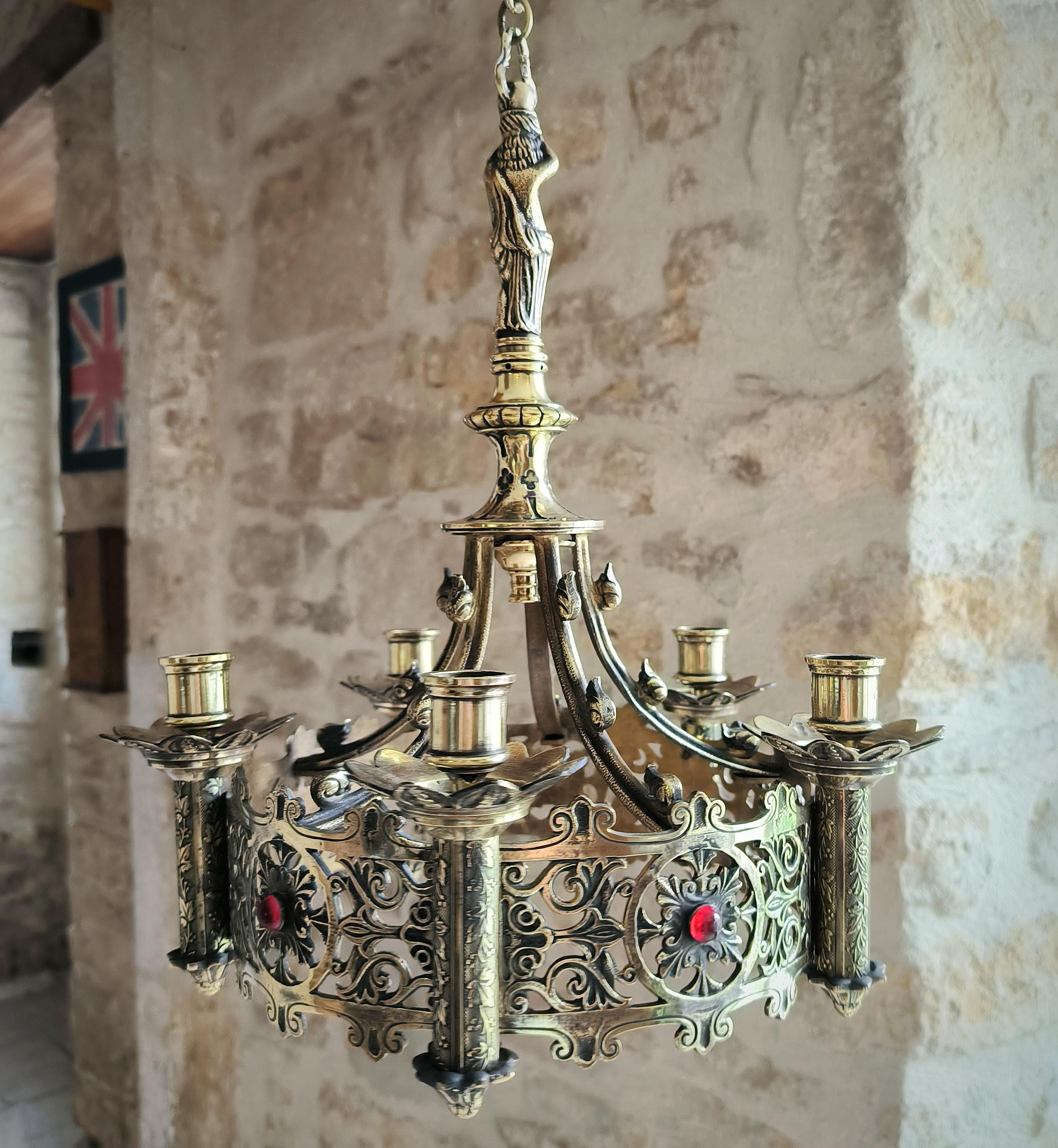 Utterly Gorgeous, Rare, Antique, French, Bronze, Ecclesiastical, 5 ...