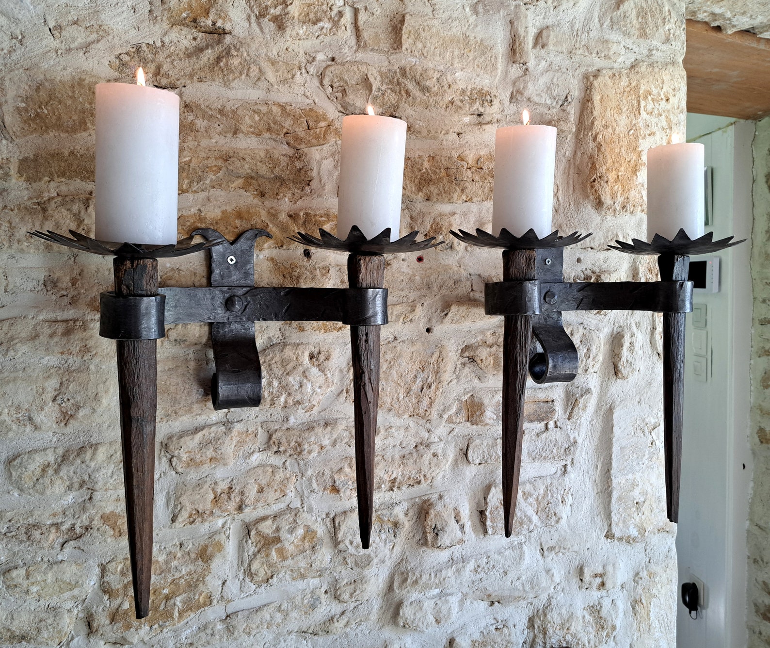 Pair of Magnificent, Large, Antique, French, Gothic, Medieval Style ...