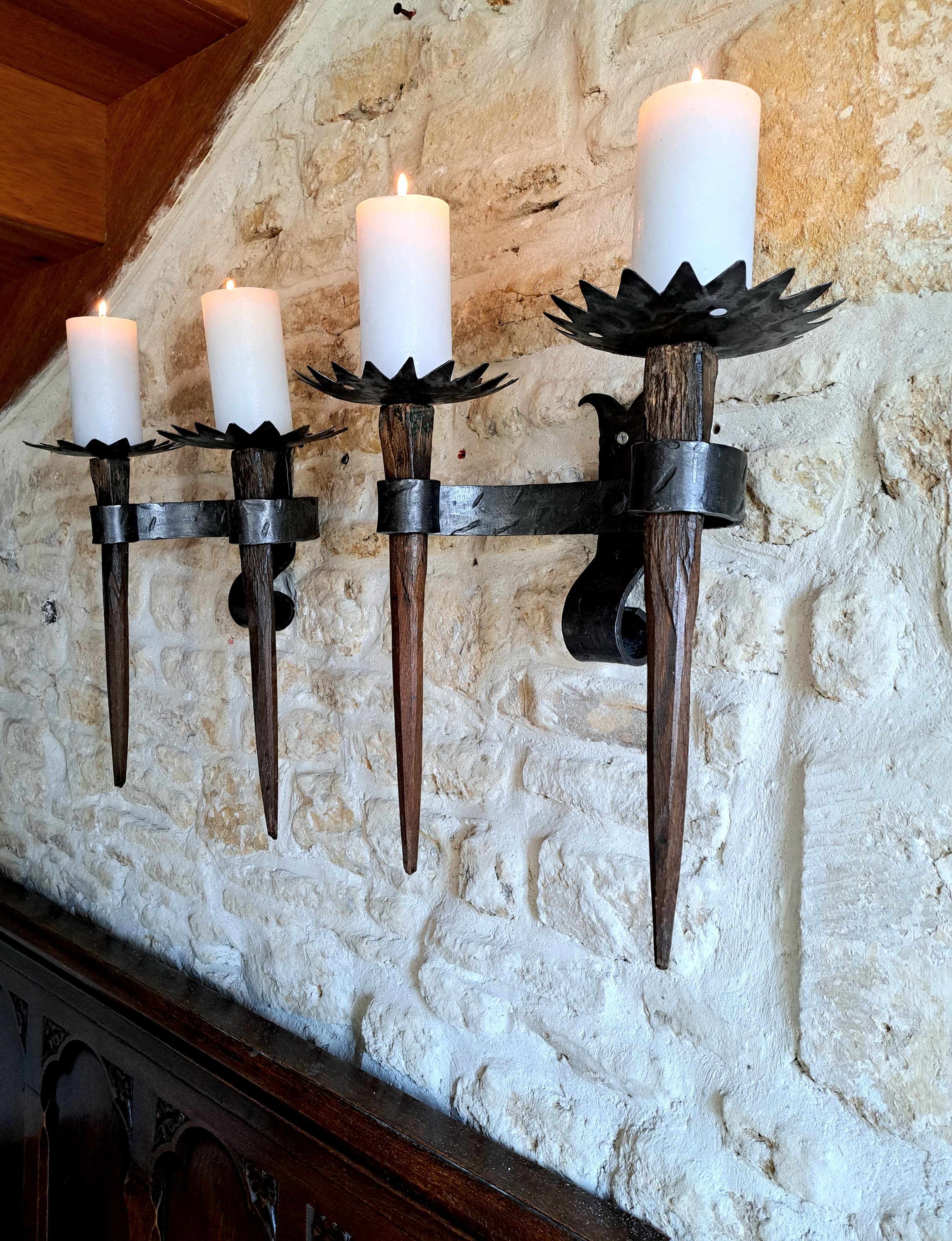 Pair of Magnificent, Large, Antique, French, Gothic, Medieval Style ...
