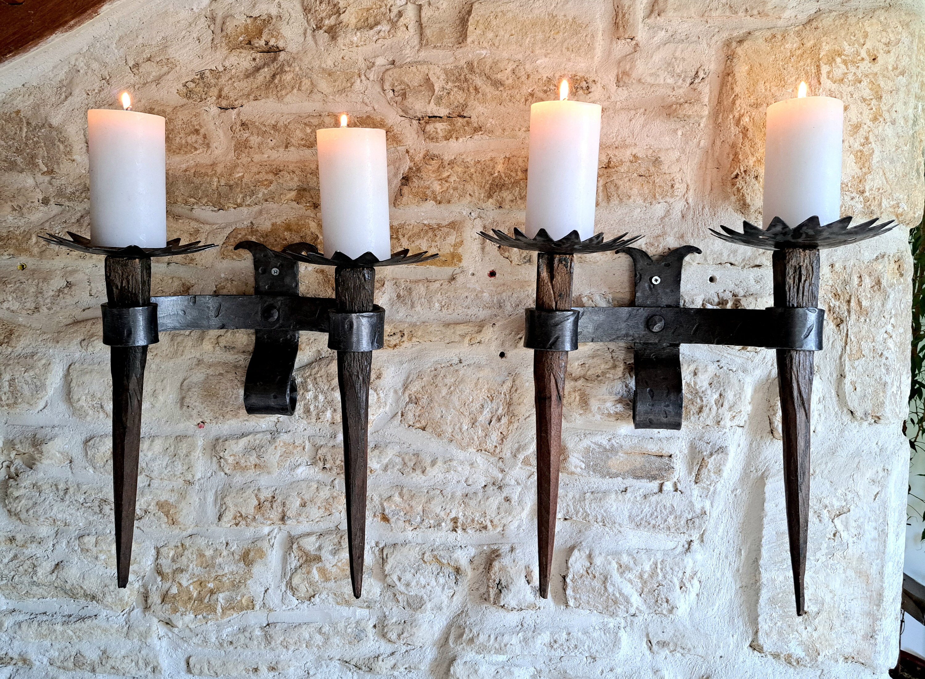 Pair of Magnificent, Large, Antique, French, Gothic, Medieval Style ...