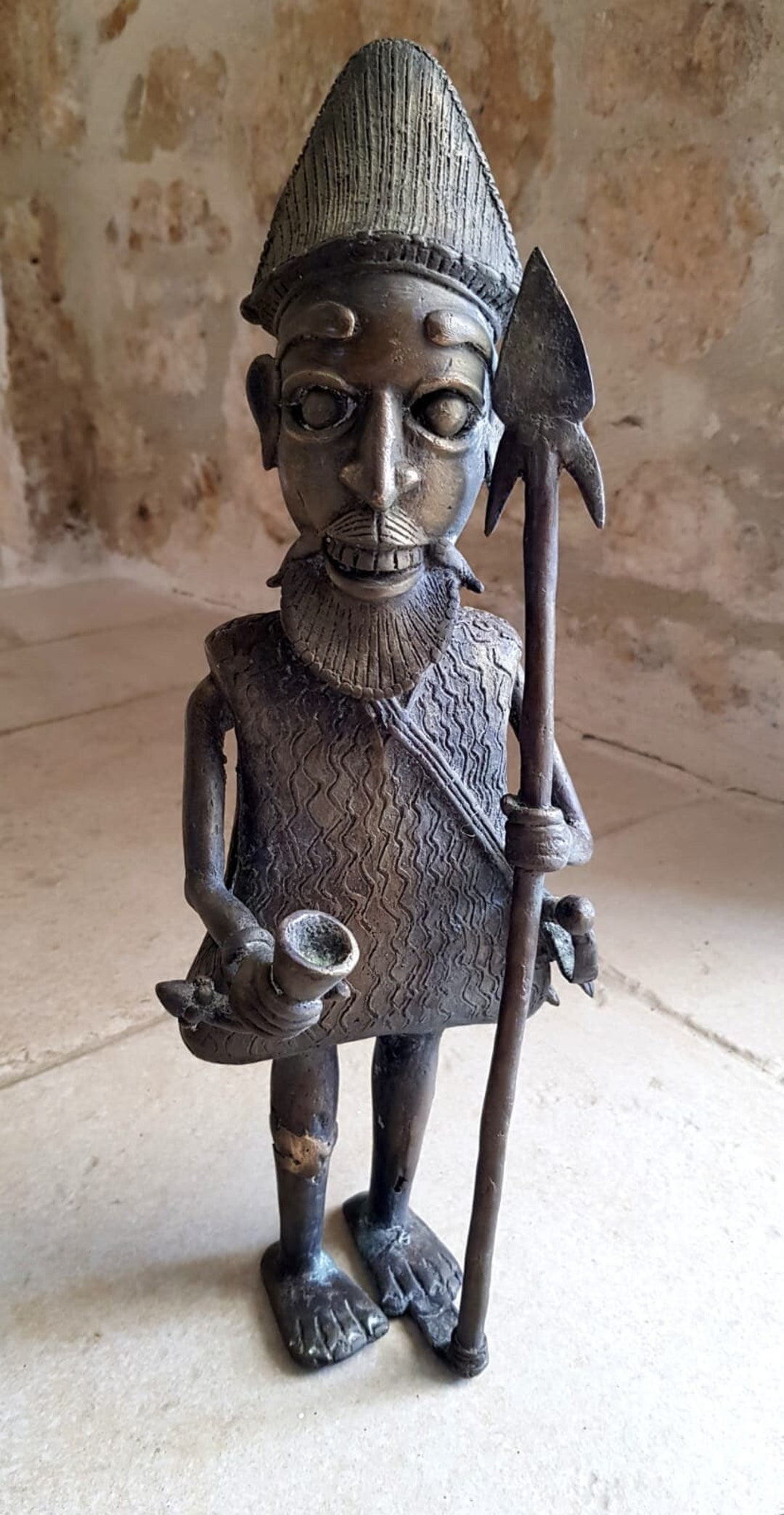 Absolutely Stunning, Vintage, West African Bafoussam, Folk Art, Bronze ...