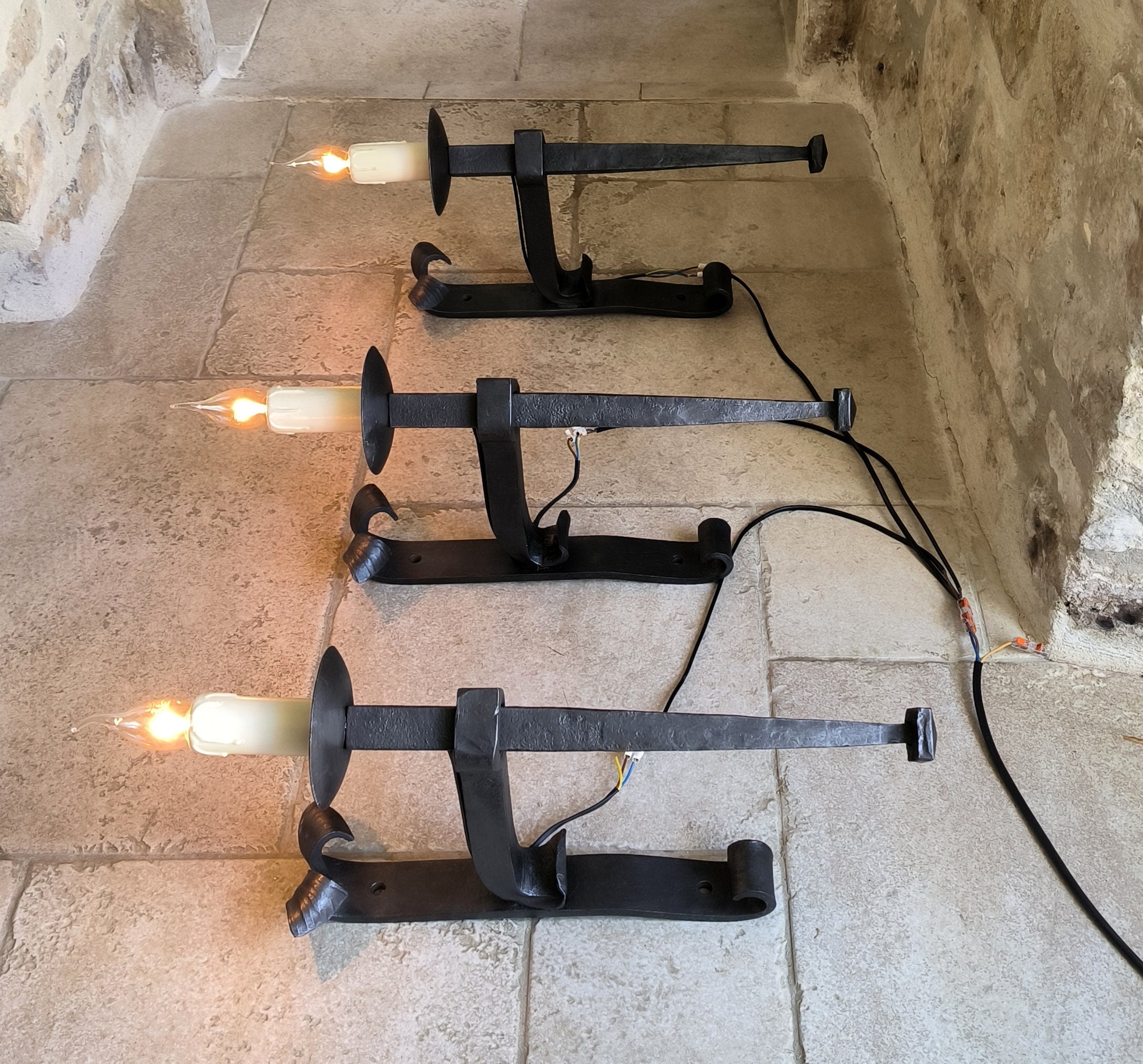 Absolutely Stunning Set of 3, Large, Heavy, Vintage, French, Hand ...