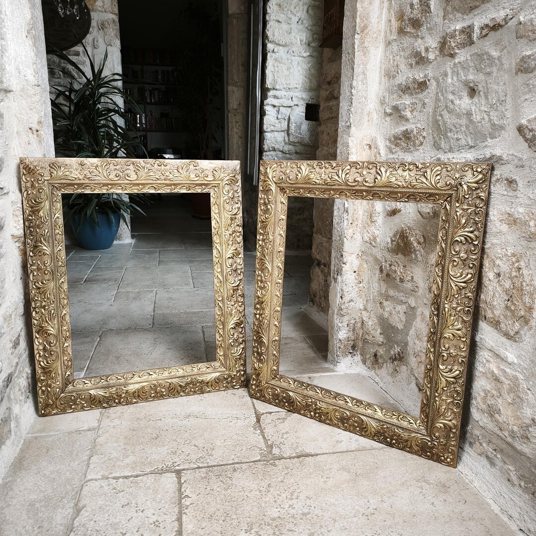 Beautiful Pair of Large, Antique French, Rococo Style Wood and Plaster Frames. Circa Early 1900 ...