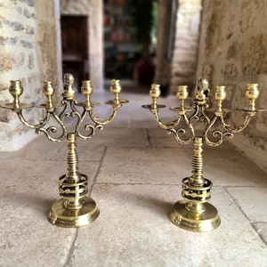 Magnificent Pair of Rare, Antique, Dutch, Solid Bronze, Handmade, 4 ...