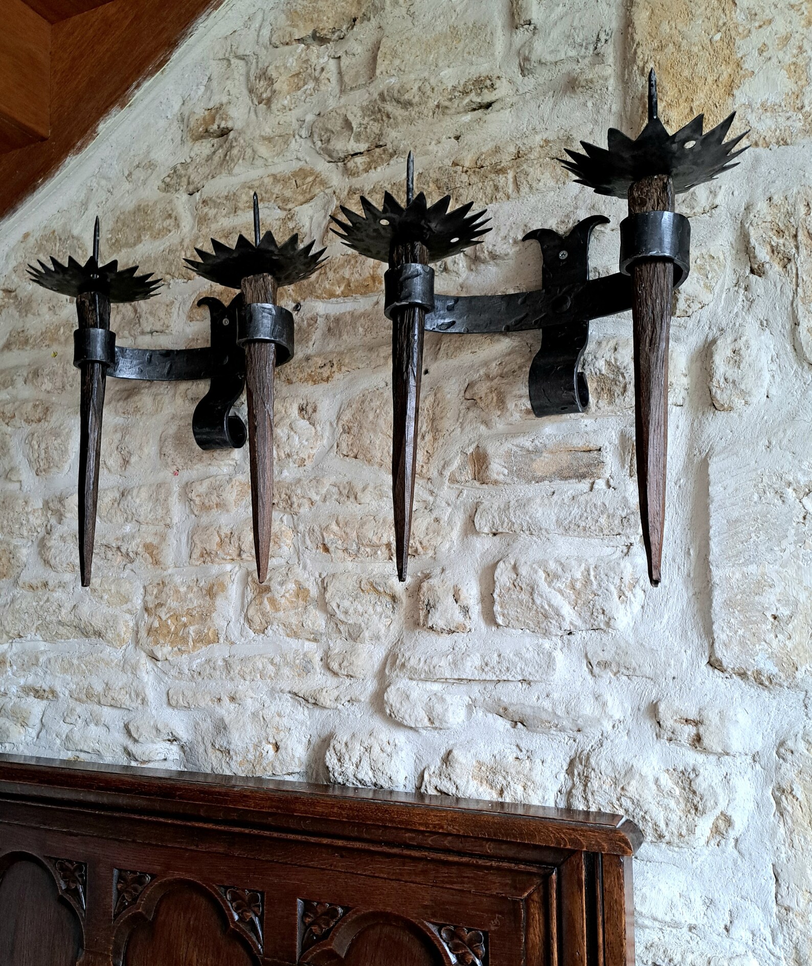 Pair of Magnificent, Large, Antique, French, Gothic, Medieval Style ...