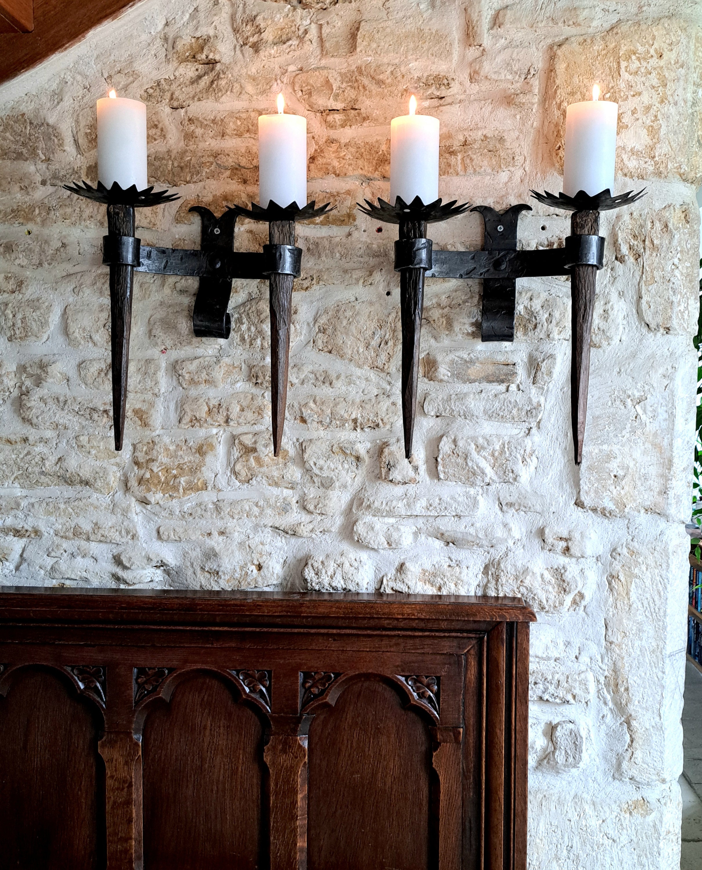 Pair of Magnificent, Large, Antique, French, Gothic, Medieval Style ...