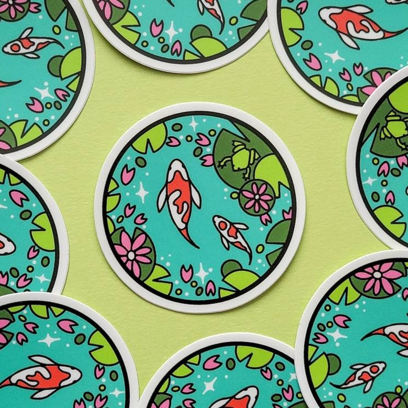 Koi Stickers - Etsy