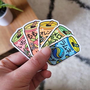 Cute Japanese Soda Can Stickers, Die Cut Skateboard Stickers, Laptop ...