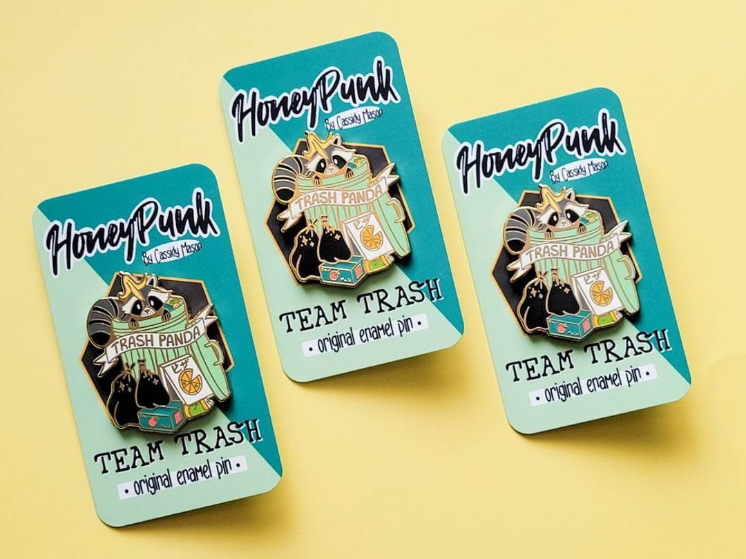 ORIGINAL Trash Panda Raccoon Hard Enamel Pin - Cute Raccoon Hard Enamel ...
