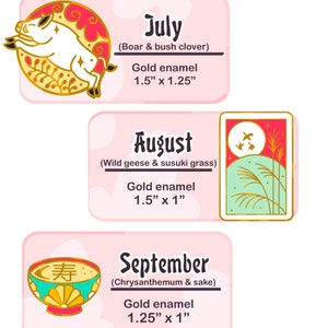 Sake Cup September Hanafuda Cute Hard Enamel Pin Gold - Etsy
