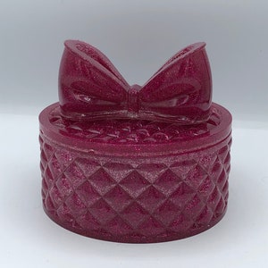 Bow Trinket Box - Makeup Accessories - Bows, Quilted, Candy Dish ...