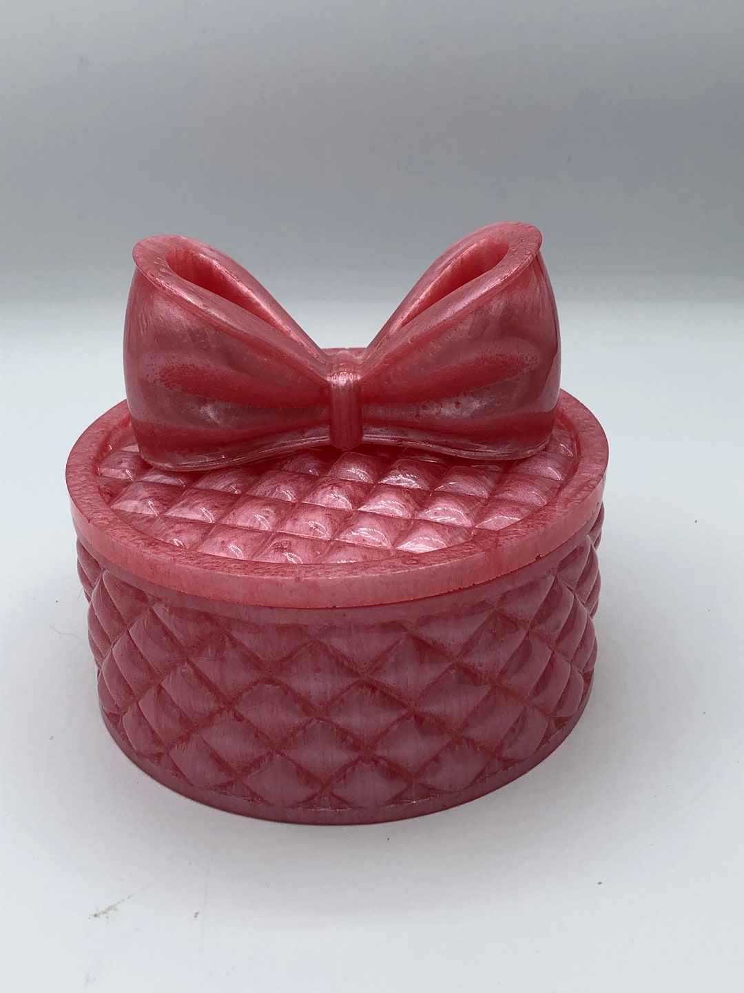Bow Trinket Box - Makeup Accessories - Bows, Quilted, Candy Dish ...