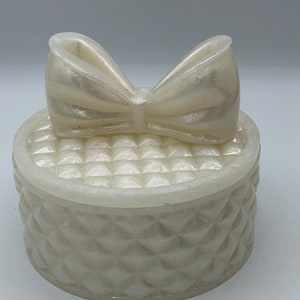 Bow Trinket Box - Makeup Accessories - Bows, Quilted, Candy Dish ...