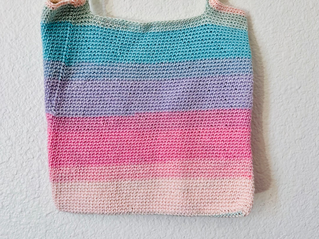 Dreamy Pastel Sparkling Fairy Kei Crochet Handmade Tote Bag - Etsy