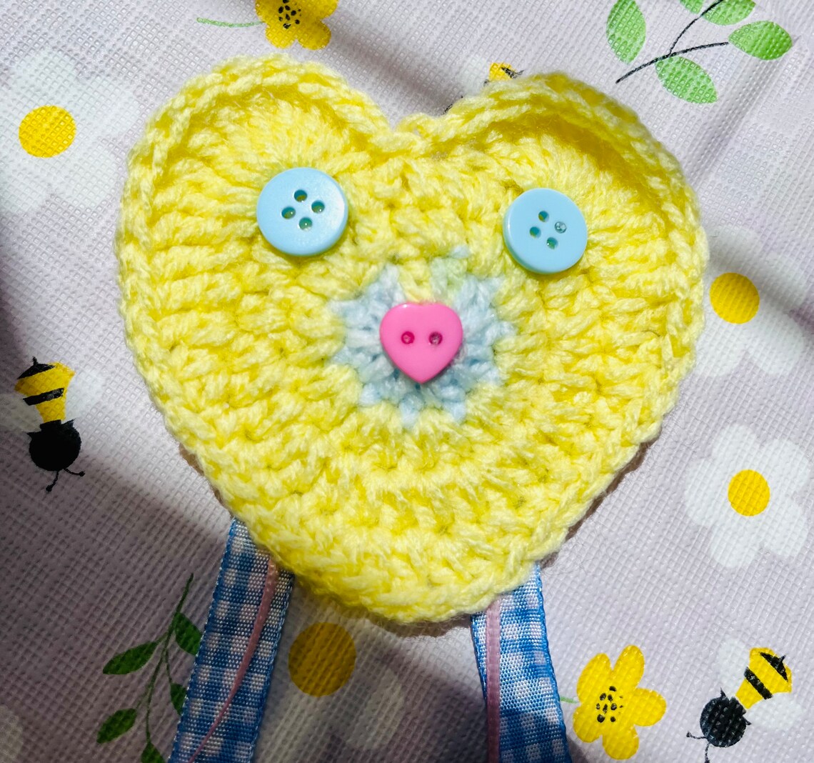 Crochet Ribbon Silly Face Cute Kawaii Lolita EGL Fairy Kei Hairpin Clip ...