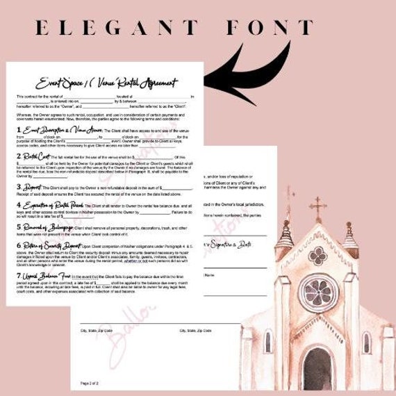 Church Rental Agreement Template
