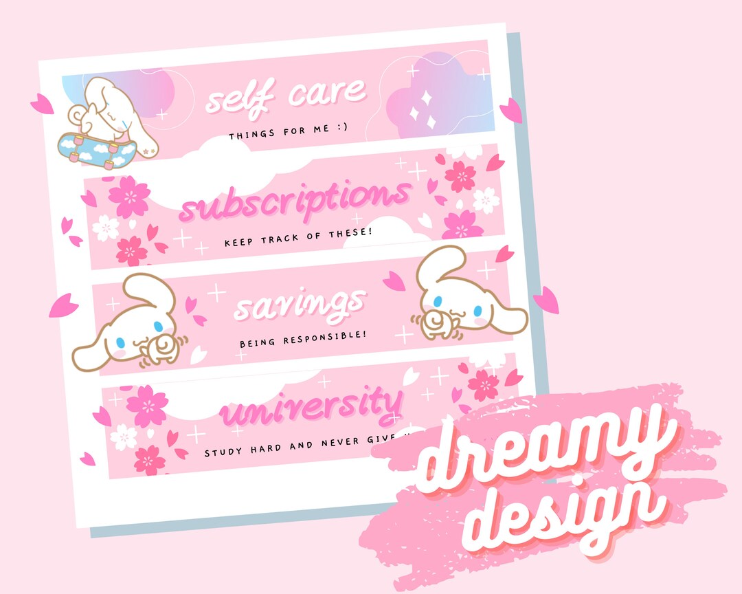 Cash Binder Label Designs - Canva Templates - Etsy