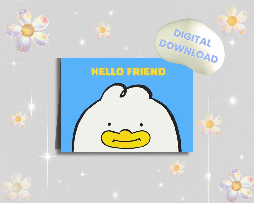 Hello Friend Card Printable | K-pop Demon Hunters Movie Note (digital ...