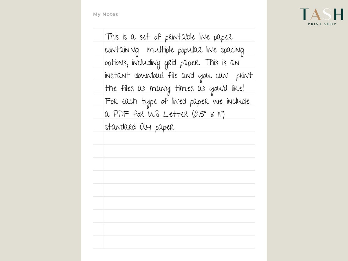 Printable Lined Paper / Graph Paper / Notebook Journal Dotted Paper ...