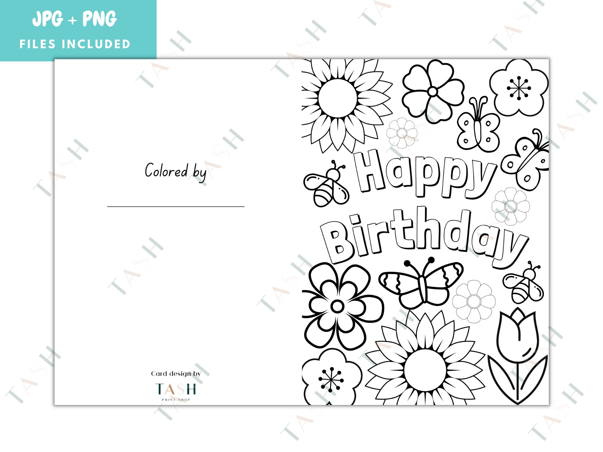 Color Your Own Birthday Card Printable Color Your Own Birthday Card Printable