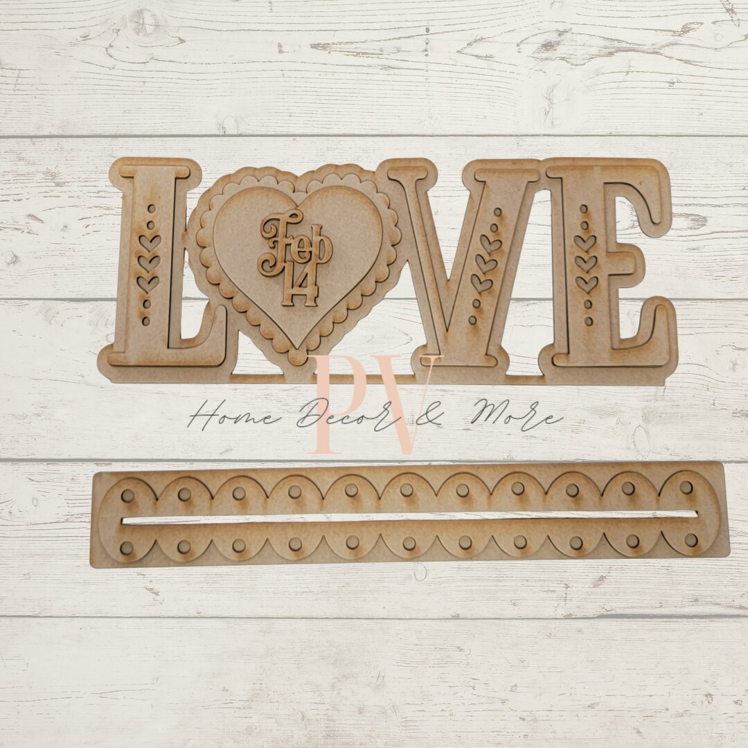 Standing LOVE Cutout, Laser Cutout, Valentine's Gift, Farmhouse Decor ...