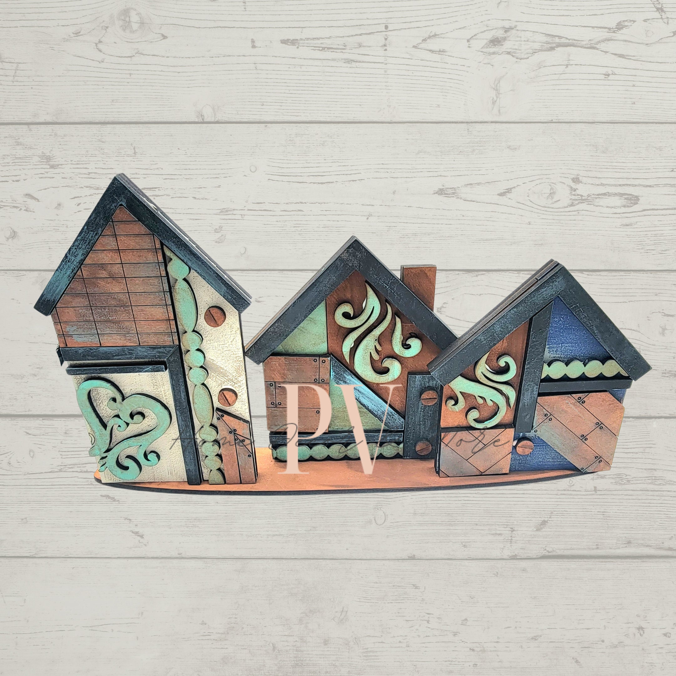 Vintage MDF Standing House Cutouts: Laser Cut Everyday Decor - Etsy