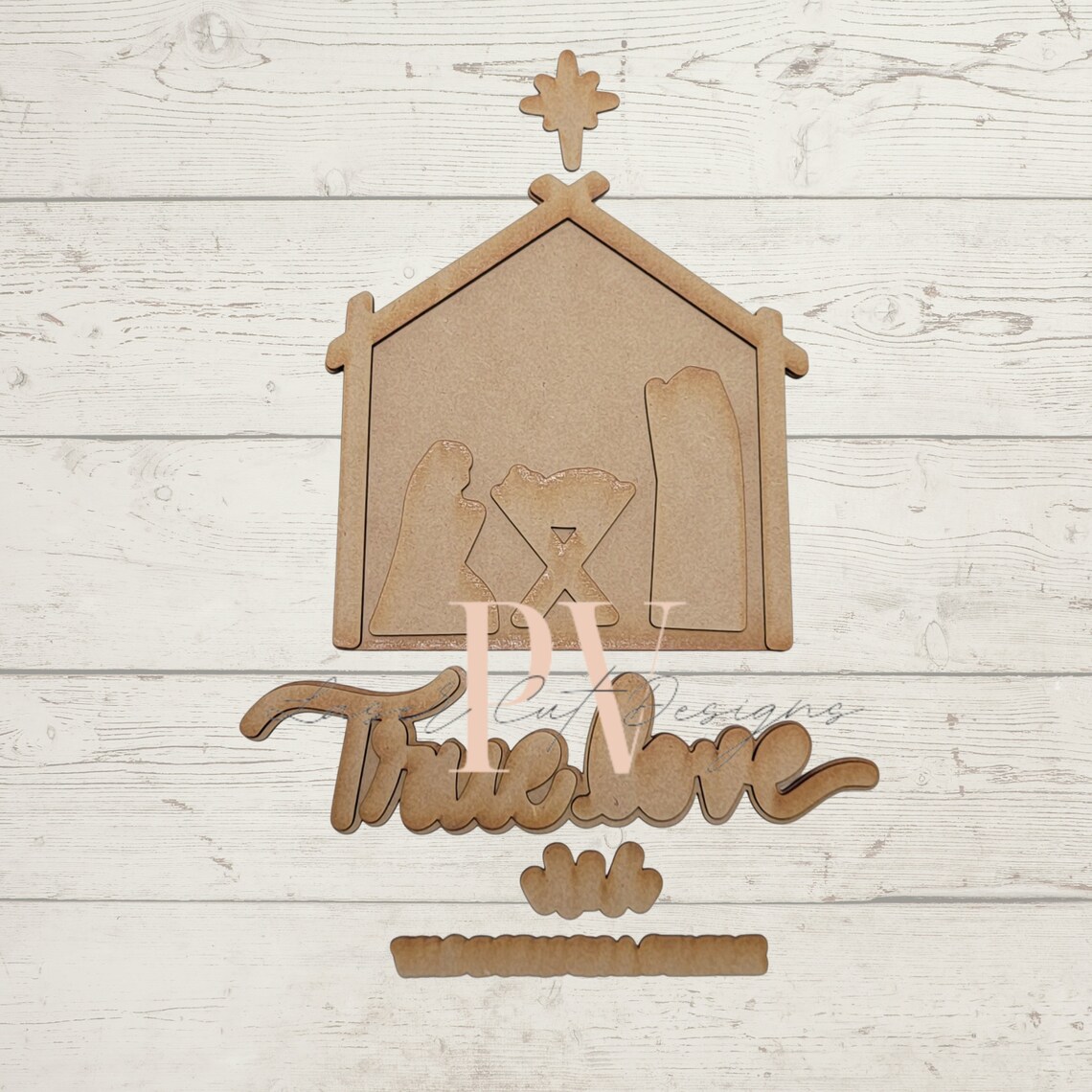 In a Stable Cutouts, DIY Paint Project, Laser Cutout, Wooden Shape, Holiday Decor, Religious Art ...
