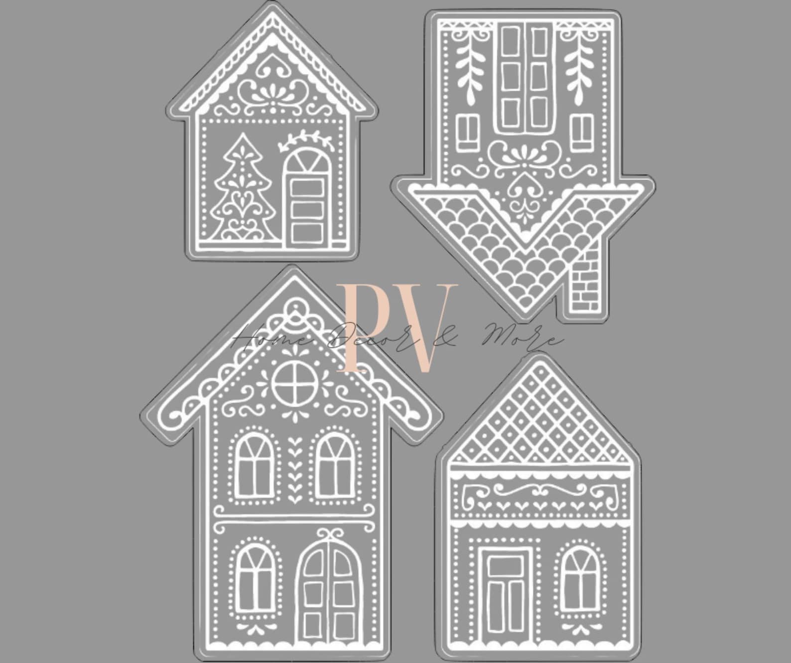 Gingerbread Houses (october 2025 Club) SVG: Laser Cut File, Glowforge ...