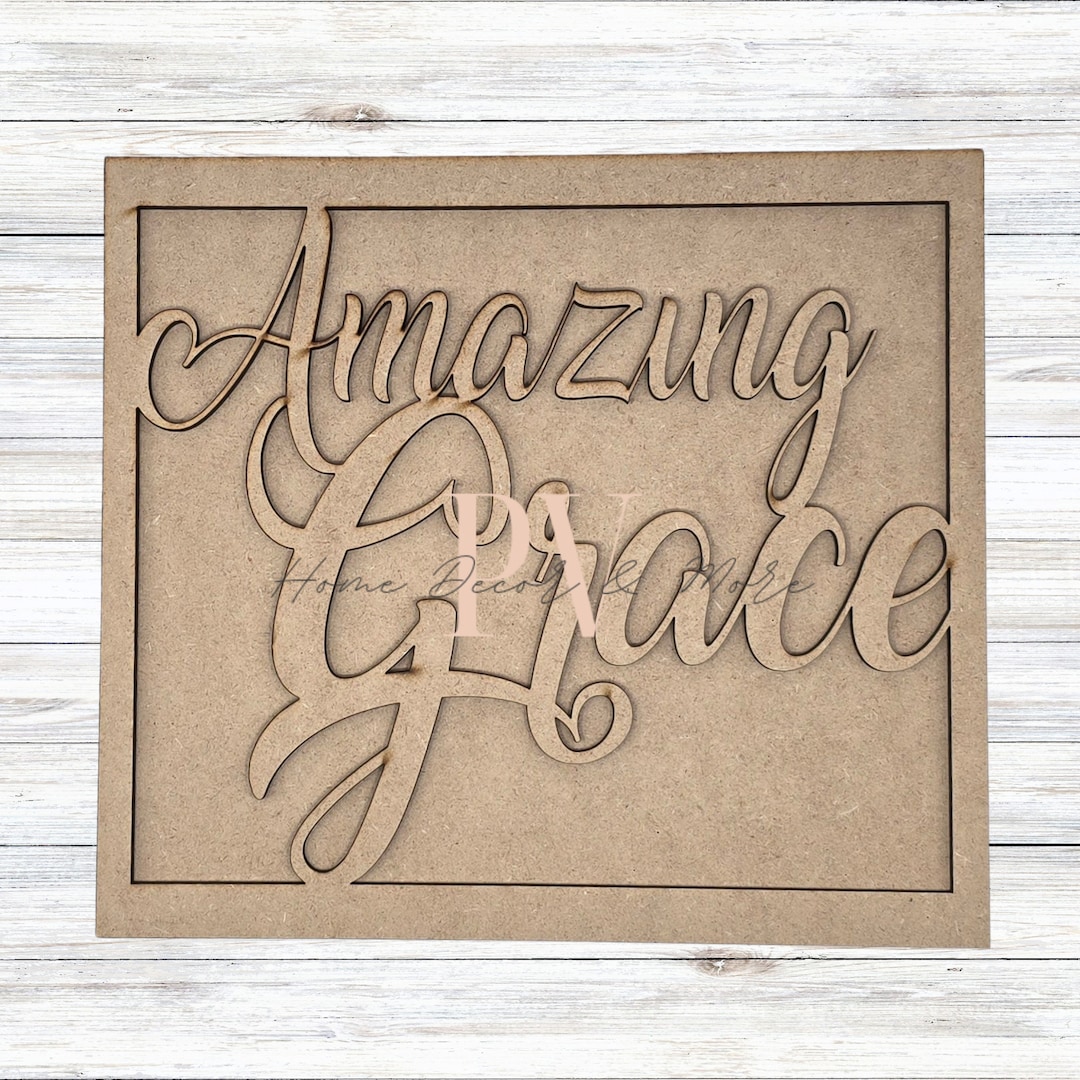 Amazing Grace Frame Cutout, Laser Cutout, Patriotic Decor, USA Pride ...