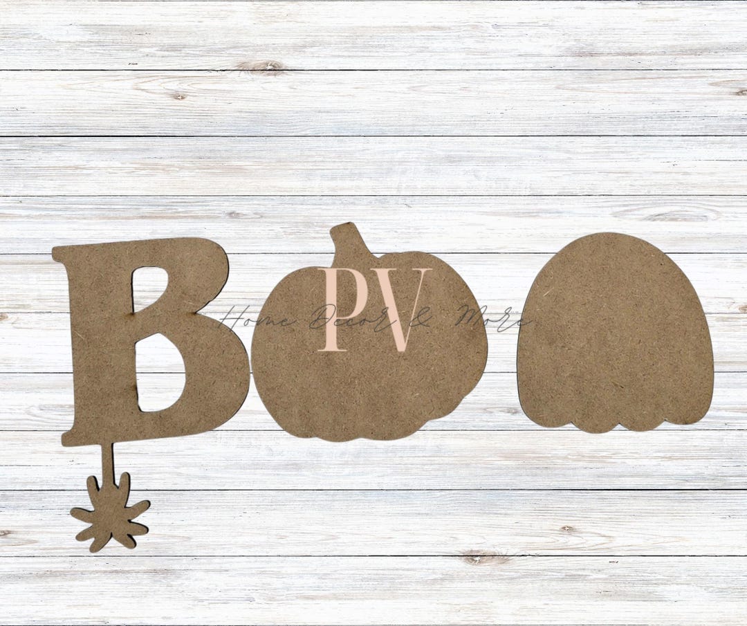 Boo Basics Cutouts, Laser Cutout, DIY Paint Project, Halloween Decor - Etsy