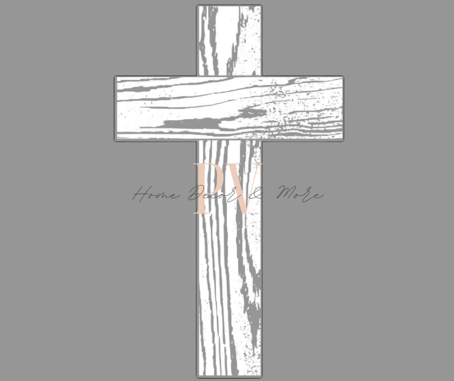 Rustic Cross SVG Laser Cut File: Chalk Couture Transfer (digital ...