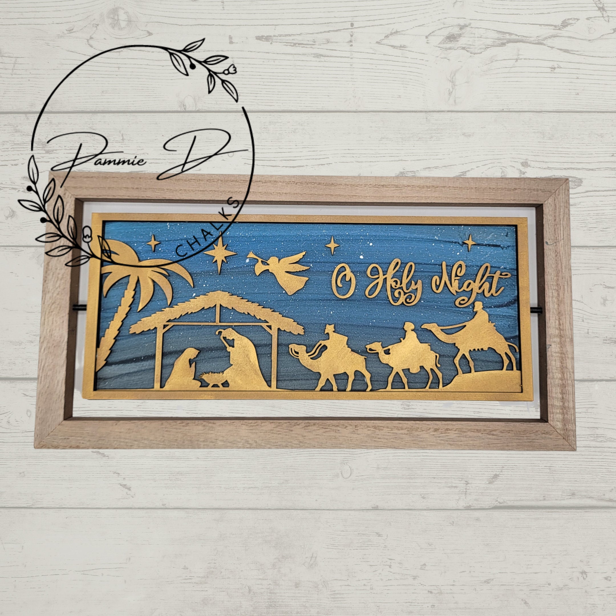 O Holy Night Nativity Scene MDF Laser Cutout - DIY Holiday Decor - Etsy