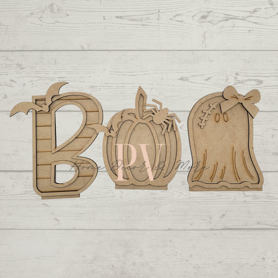 Standing BOO Cutouts, Laser Cutout, DIY Paint Project, Blank Wood ...