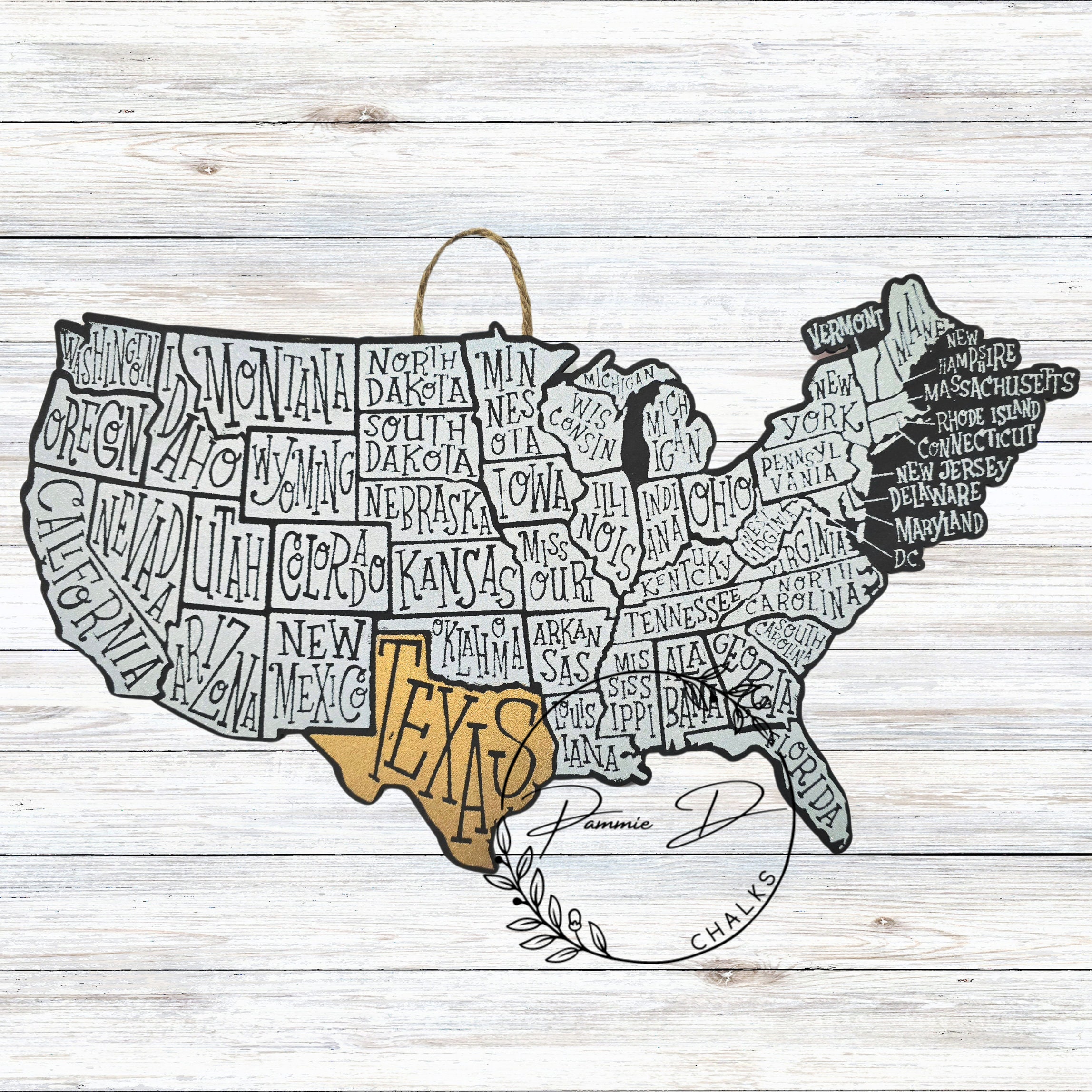 Laser Cut MDF United States Map: DIY Chalk Couture Paint Project - Etsy