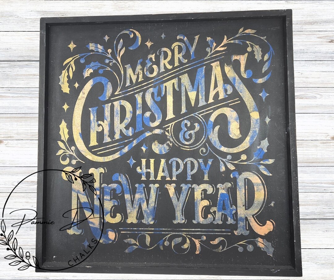 Vintage Farmhouse Christmas Box Frame: Holiday Wall Art - Etsy