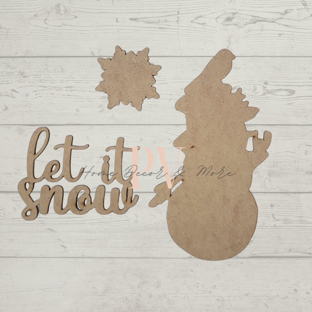 November 2023 Vintage Snowman Cutouts, DIY Paint Project, Laser Cutout ...