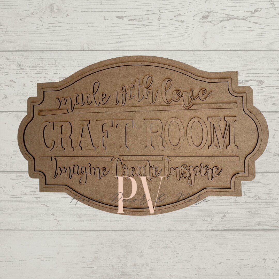 Craft Room Framed Sign, Laser Cutout, Paint Project DIY, Design Create ...