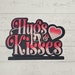 Standing Hugs & Kisses Laser Cutout, Laser Cutout, Valentine's Gift ...