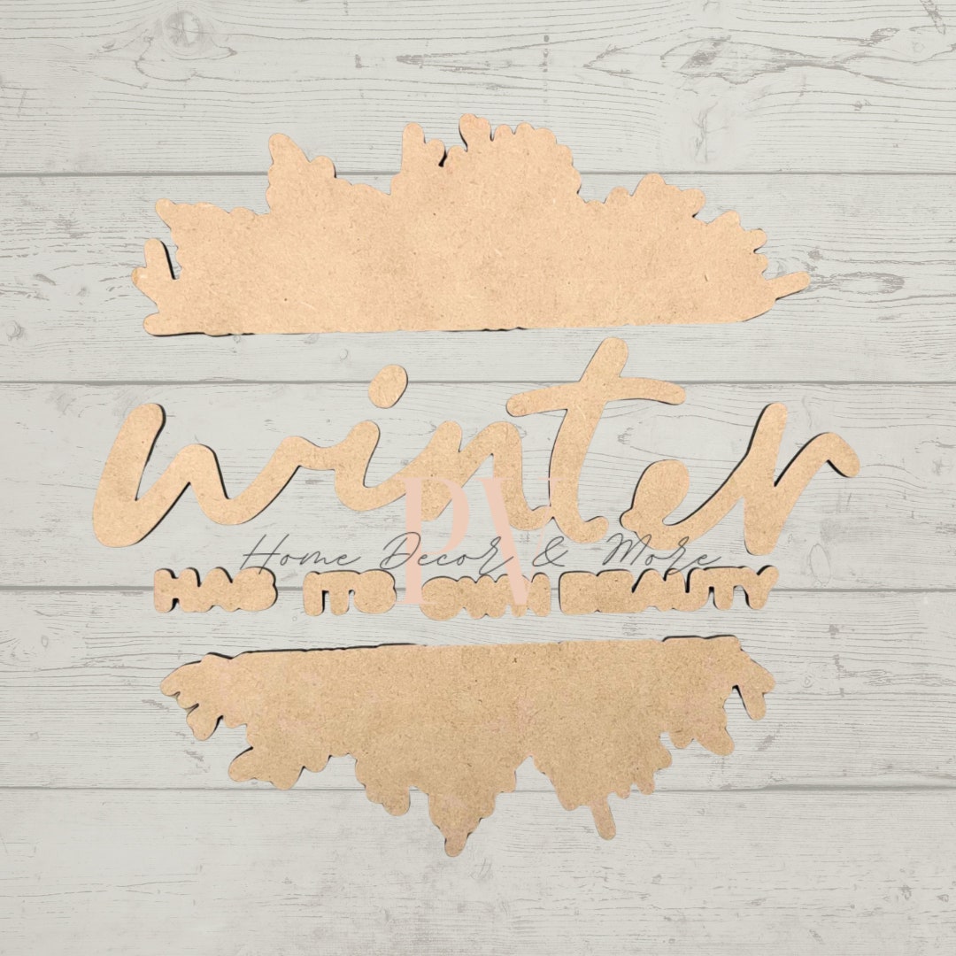 Winter Beauty Cutouts, DIY Paint Project, Laser Cutout, Wooden Shape ...