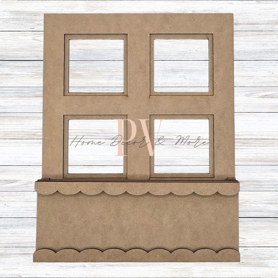 Interchangeable Window Box, Laser Wood Cutout, Housewarming Gift, Shelf ...
