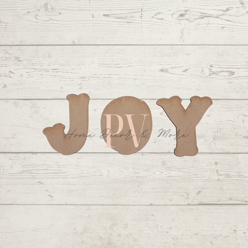 JOY Cutouts, DIY Paint Project, Laser Cutout, Wooden Shape, Holiday ...