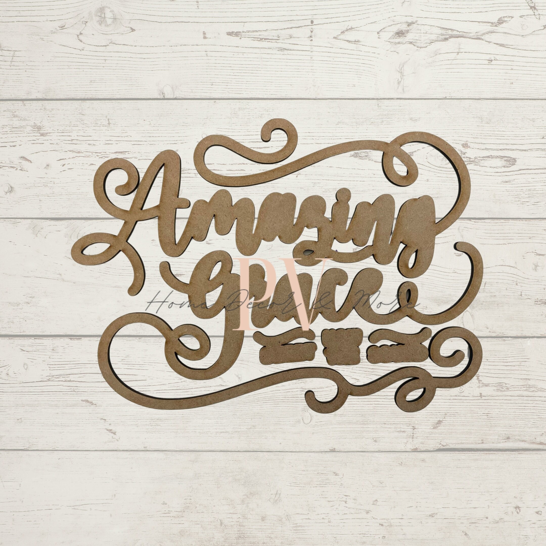 Amazing Grace, Laser Cutout, DIY Paint Project, Religious Crafts ...