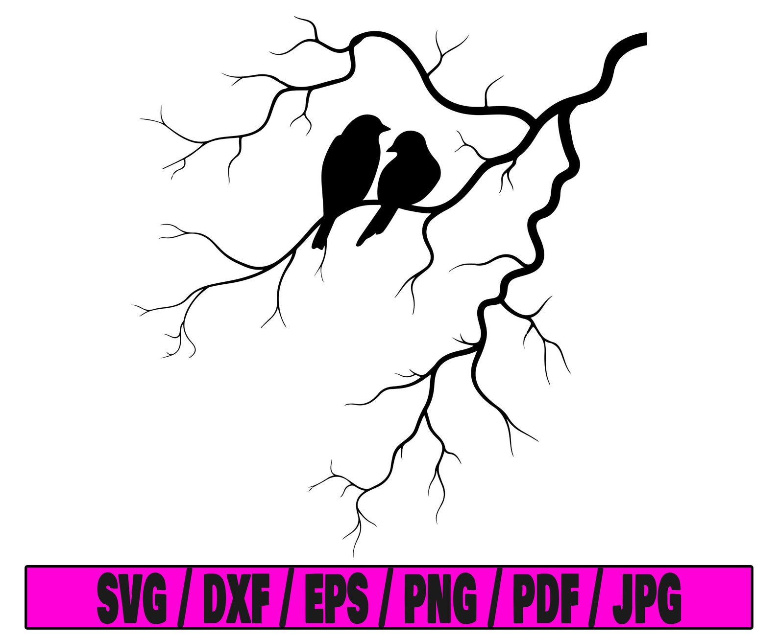 Birds Svg, Birds on Branch Svg, Branch Svg, Birds Svg, Svg Cut File - Etsy