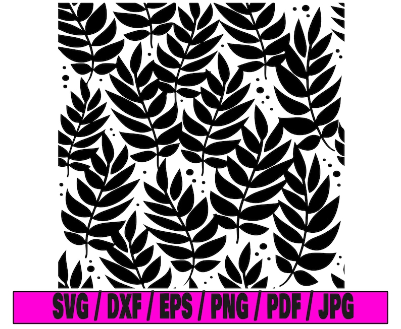 Seamless Pattern Svg Pattern Svg Seamless Pattern Svg Floral Pattern Svg Leaf Pattern Svg Etsy