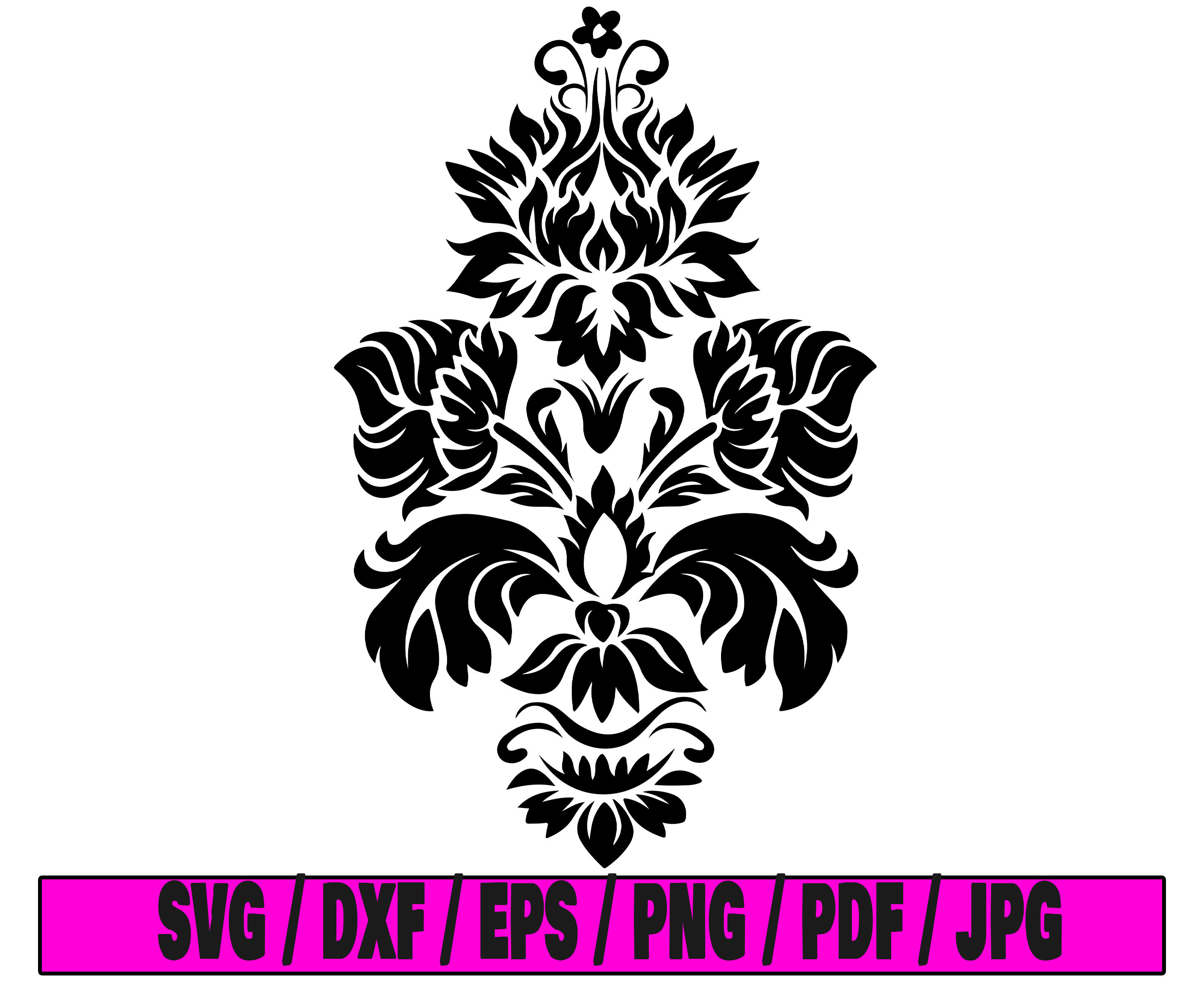 Ornament Svg, Damask Svg, Floral Ornament Svg, Damask Svg, Pattern Svg ...