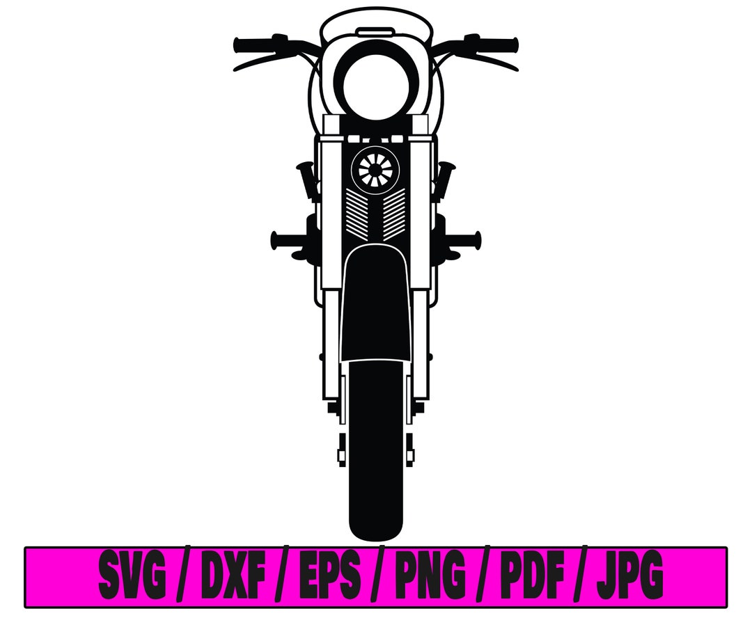 Motorcycle Svg, Bike Svg, Bike Front Svg, Rider Svg, - Etsy