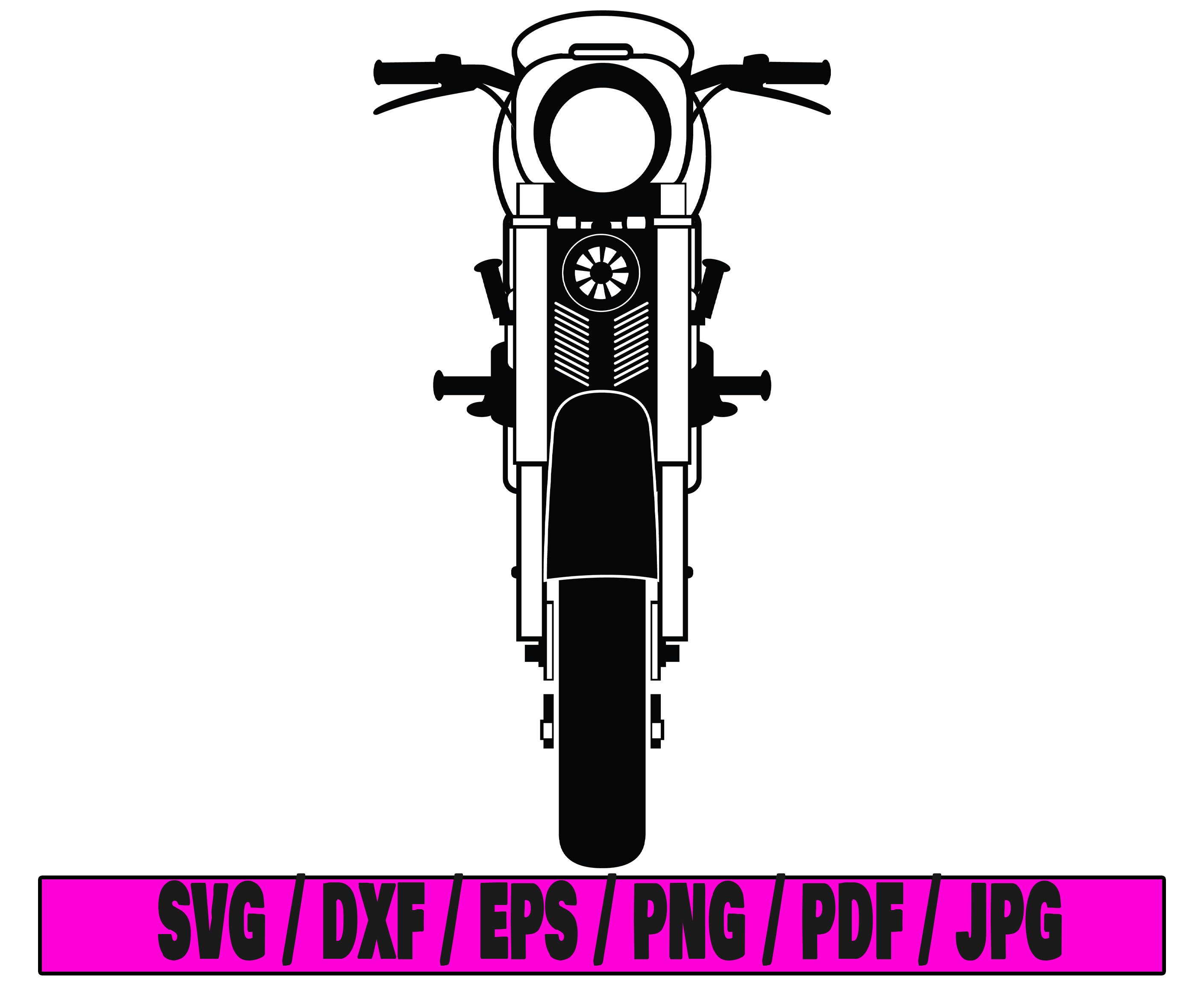 Motorcycle Svg, Bike Svg, Bike Front Svg, Rider Svg, - Etsy