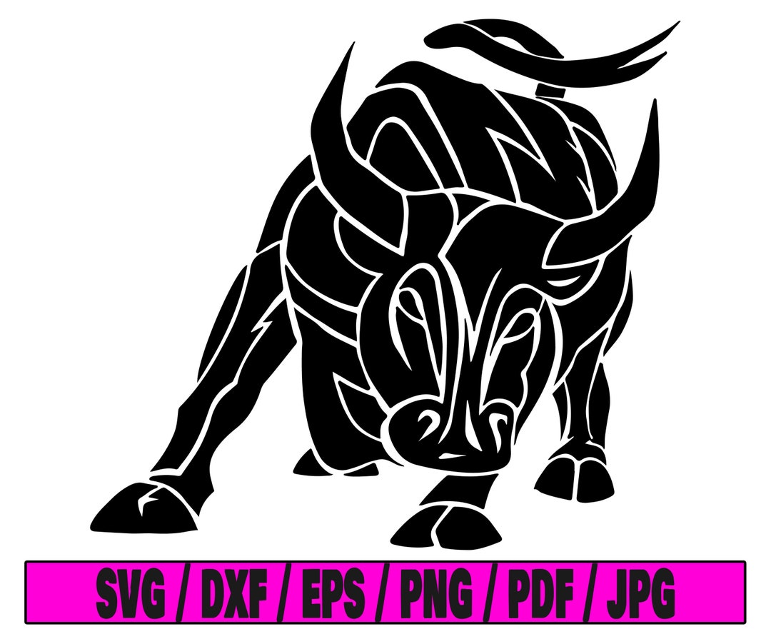 Bull Svg, Cow Svg, Angry Bull Svg, Animal Svg, Bull Silhouette - Etsy