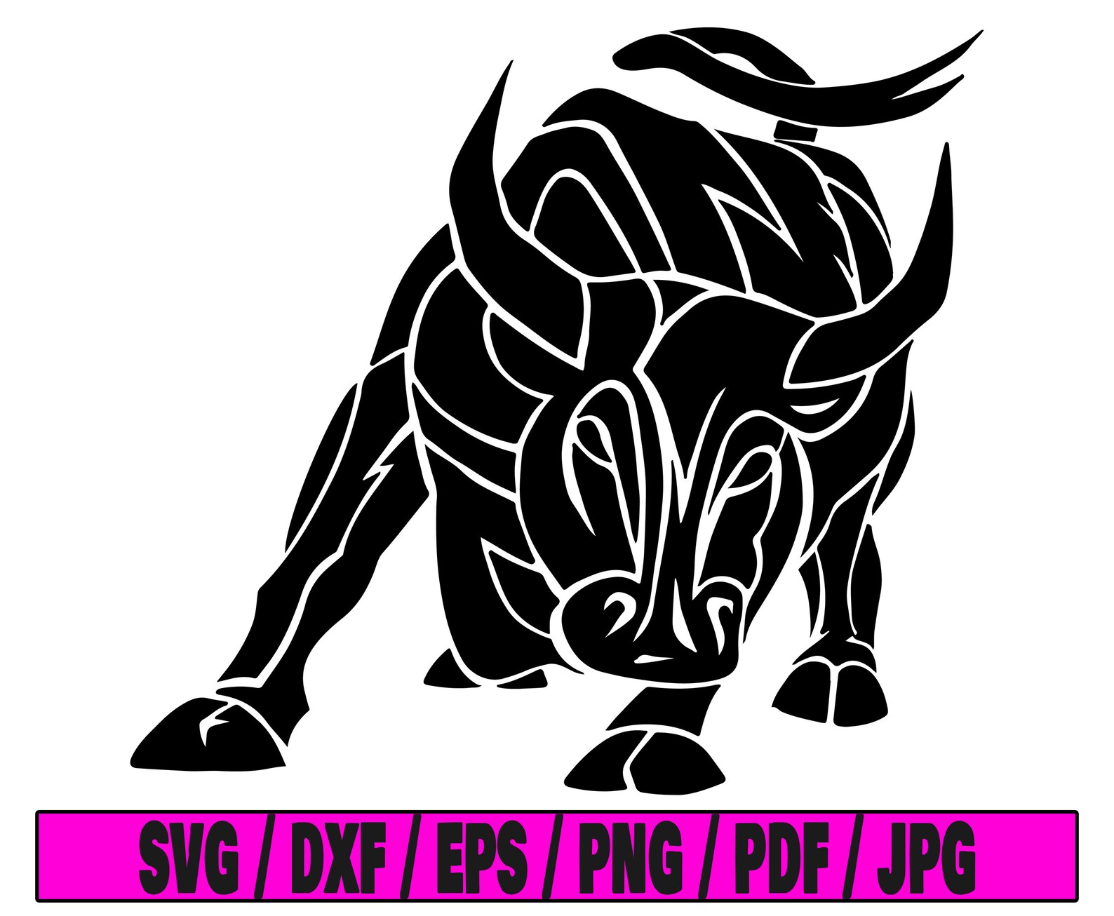 Bull Svg, Cow Svg, Angry Bull Svg, Animal Svg, Bull Silhouette - Etsy